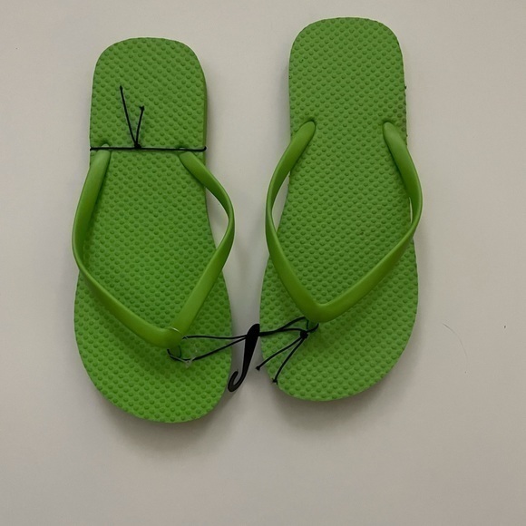 Shoes | 214 Or 318 Lime Green Flip Flops | Poshmark